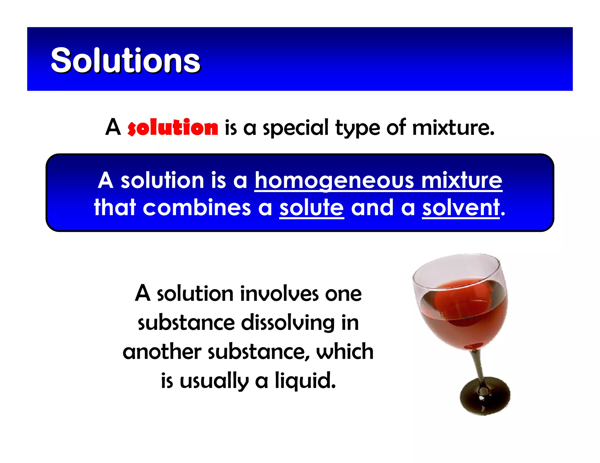 Mixtures & Solutions PPT | PDF