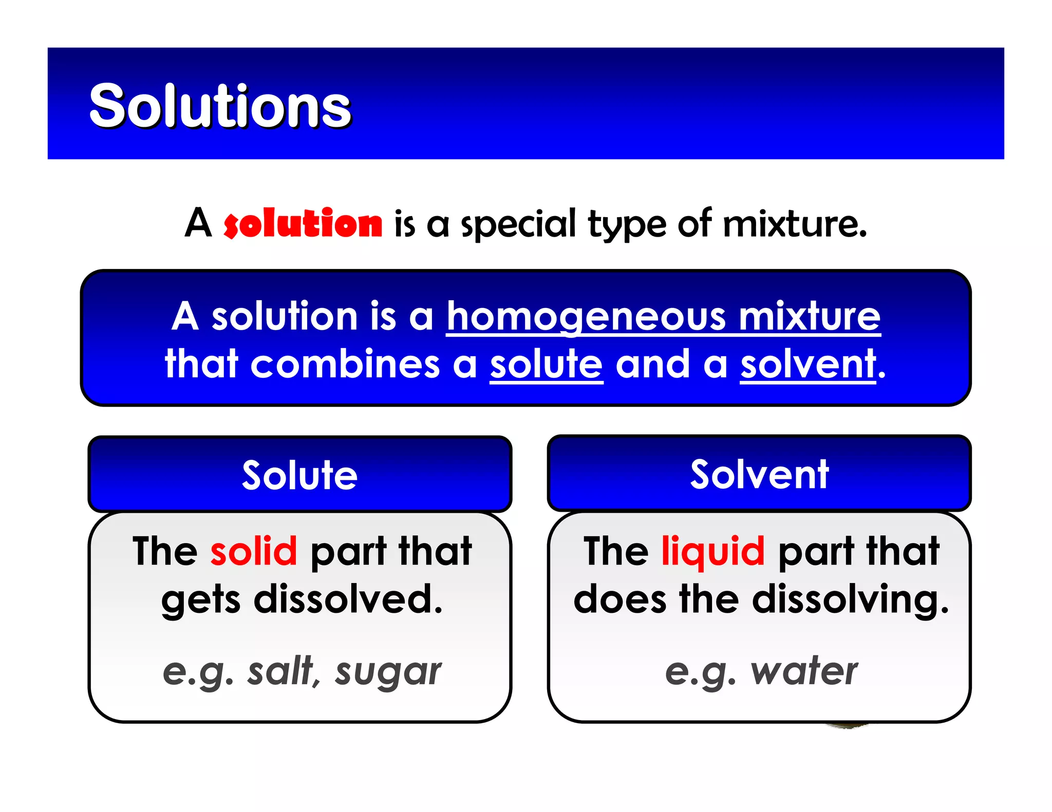 Mixtures & Solutions PPT | PDF