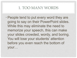 P point mistakes | PPT