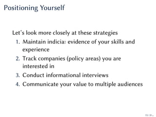 Positioning yourself for success in technical careers | PPT