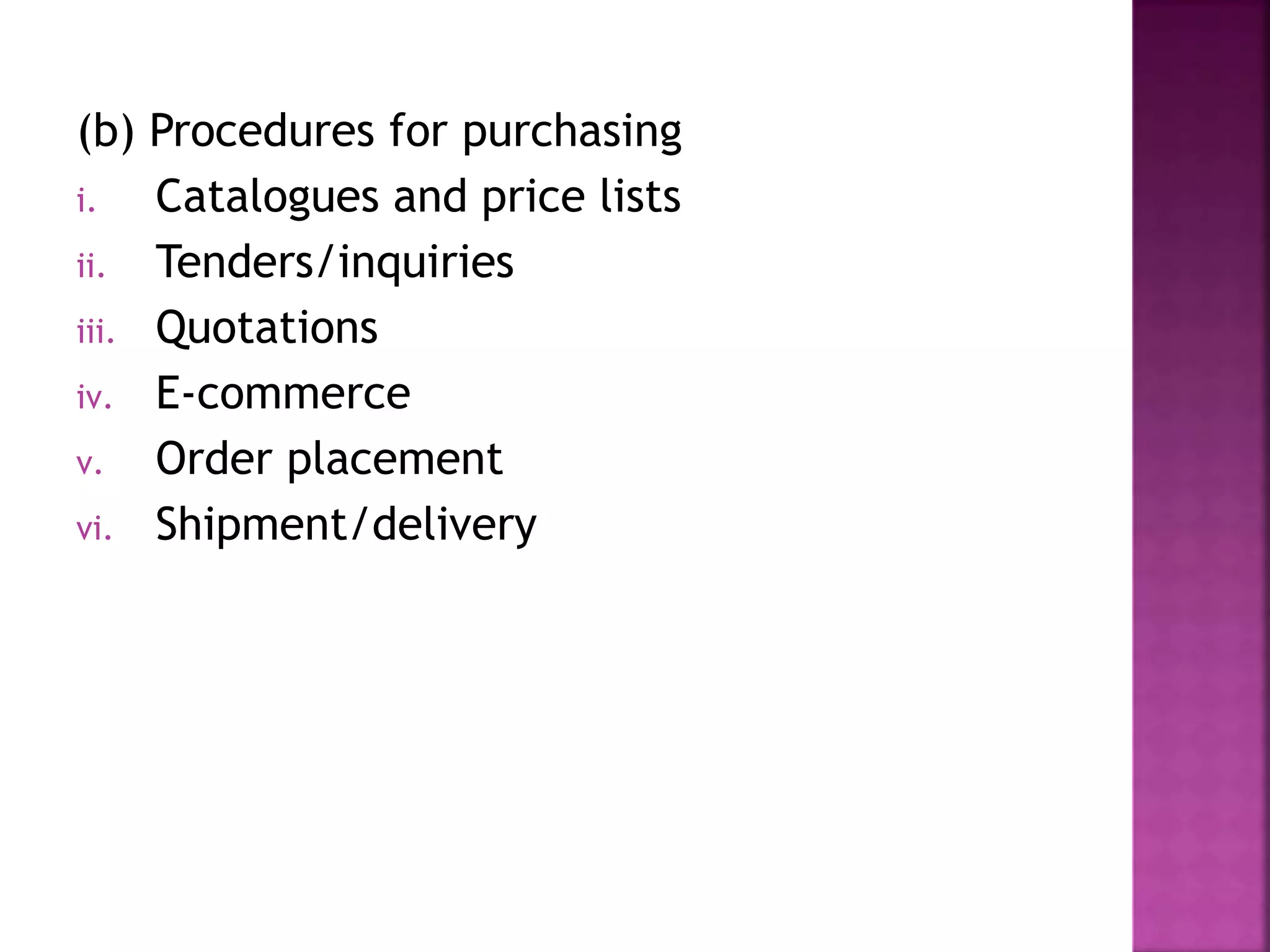 Procedures for purchasing goods and acquiring services | PPT