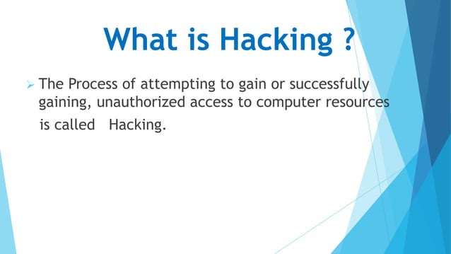 Hacking & its types Hacking & its types