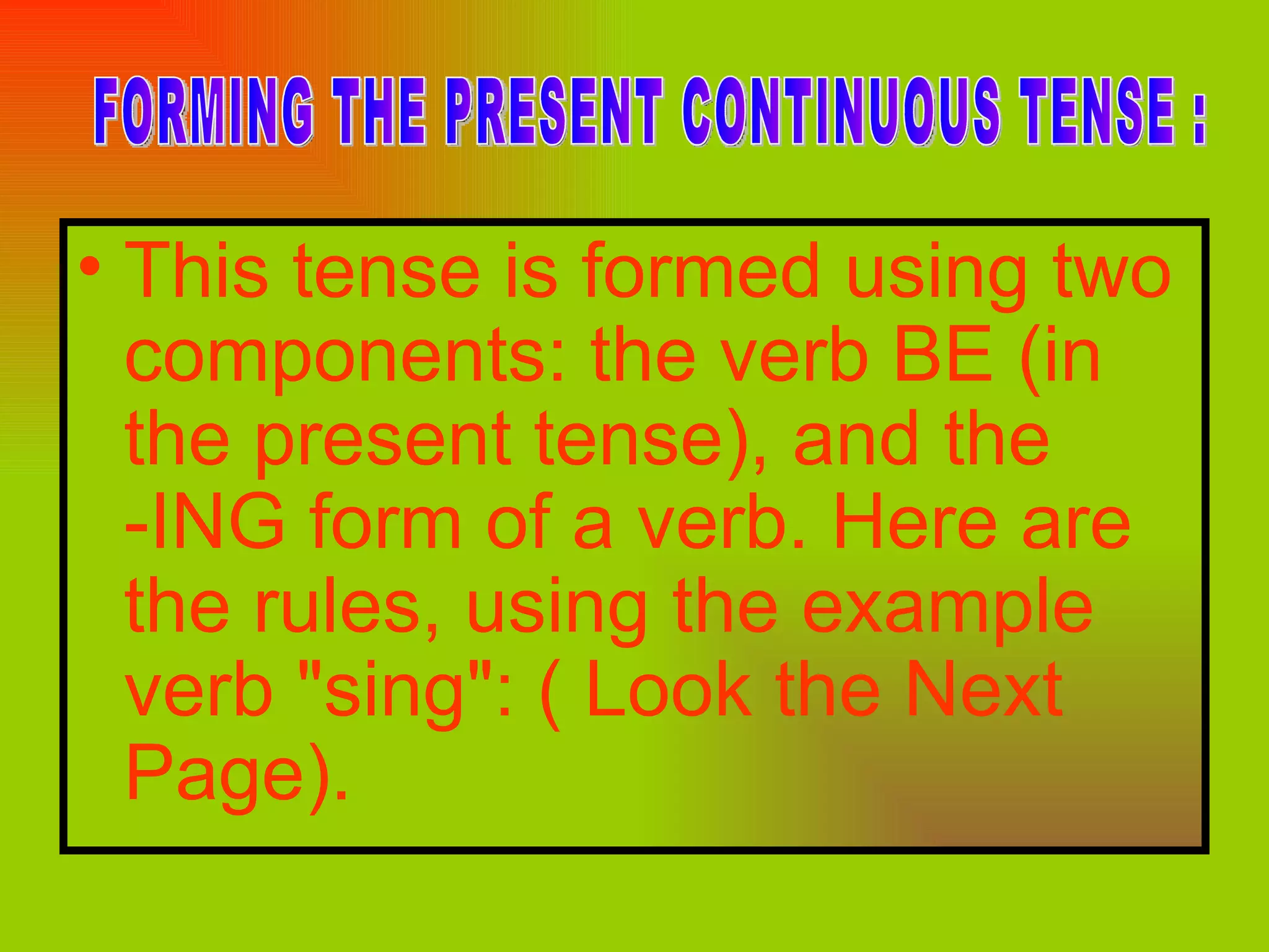 PRESENT CONTINUOUS | PPT