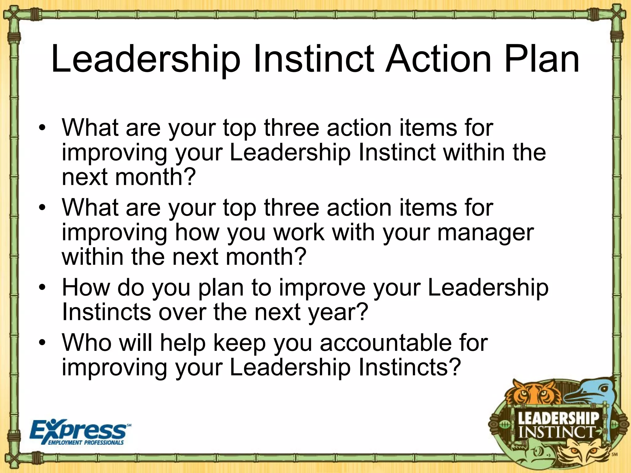 P:\Power Point Presentations\Leadership Instinct | PPT