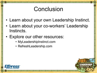 P:\Power Point Presentations\Leadership Instinct | PPT