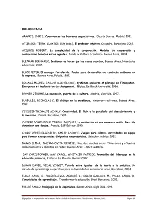 P pozner el papel de la supervision en la mejora pozner pilar | PDF