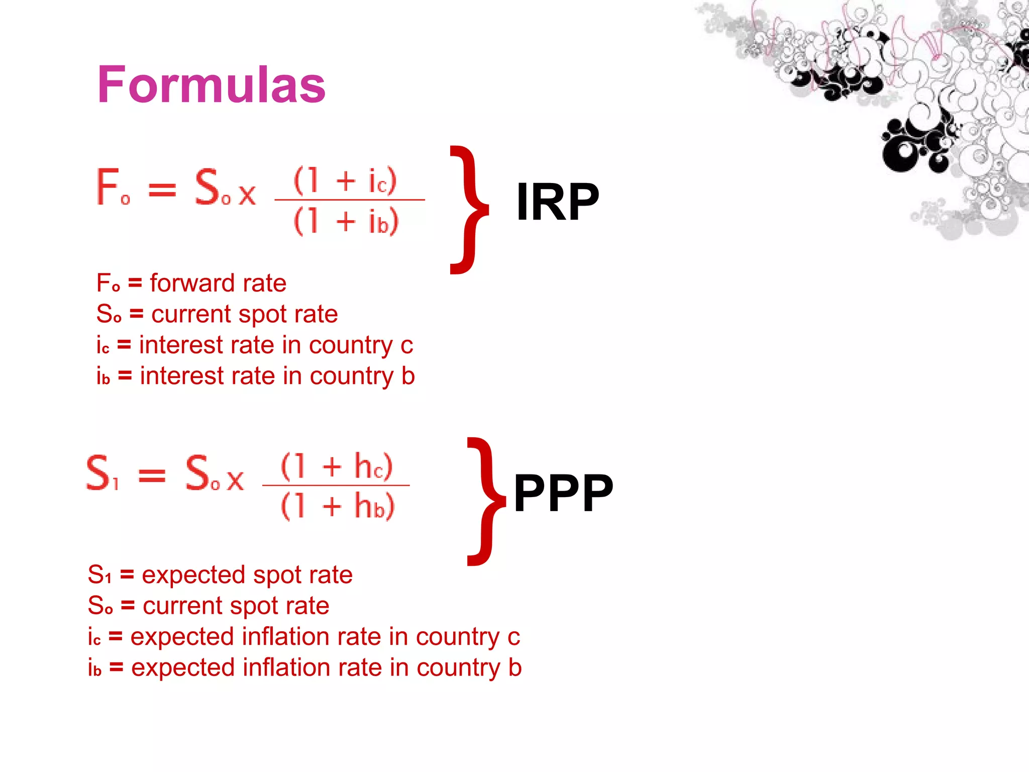 Interest Rate Parity and Purchasing Power Parity | PPT