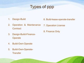 Private public partnership (ppp) | PPTX