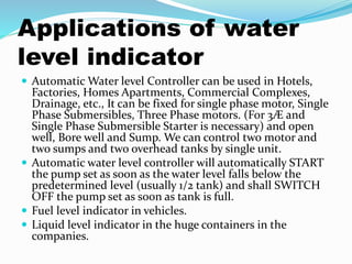 Ppt on water level indicator | PPTX