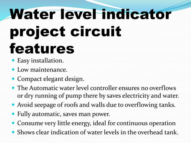Ppt on water level indicator | PPTX | Technology & Computing