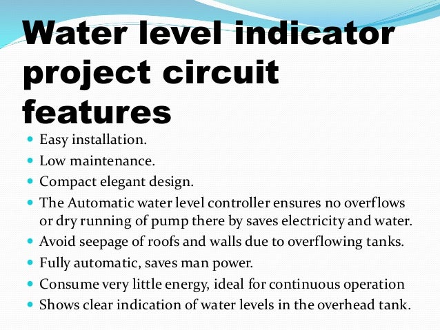 Ppt on water level indicator