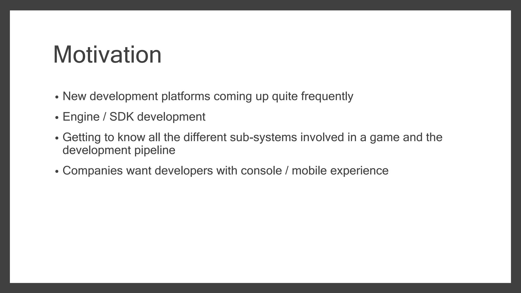 Cross Platform Game Engine Project Proposal Ppt