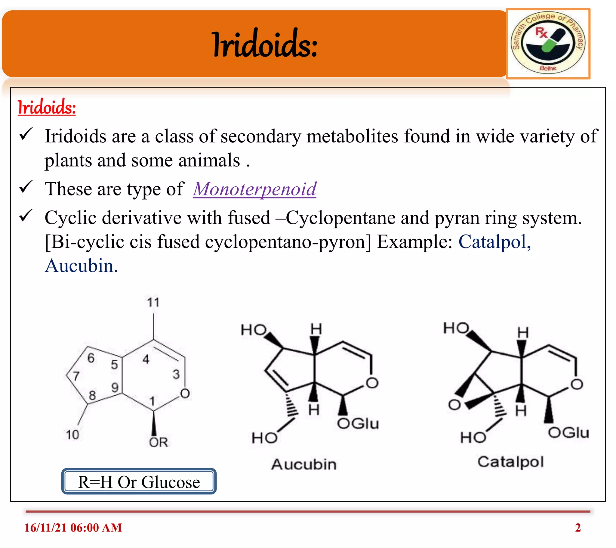Introduction of iridoid | PPTX