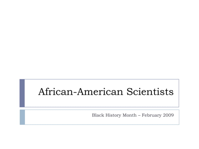 Ppp african-american scientists | PPT