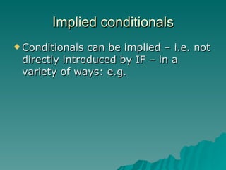 Ppp conditionals | PPT