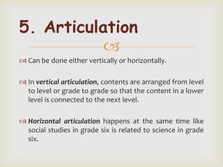 Dimensions and Principles of Curriculum Design | PPTX