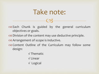 Dimensions and Principles of Curriculum Design | PPTX