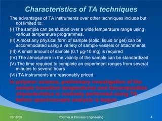 Ppp Dsc 1 Thermal Analysis Fundamentals Of Analysis | PPT