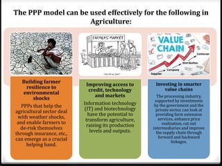 Public Private Partnership for Agricultural Development | PPTX