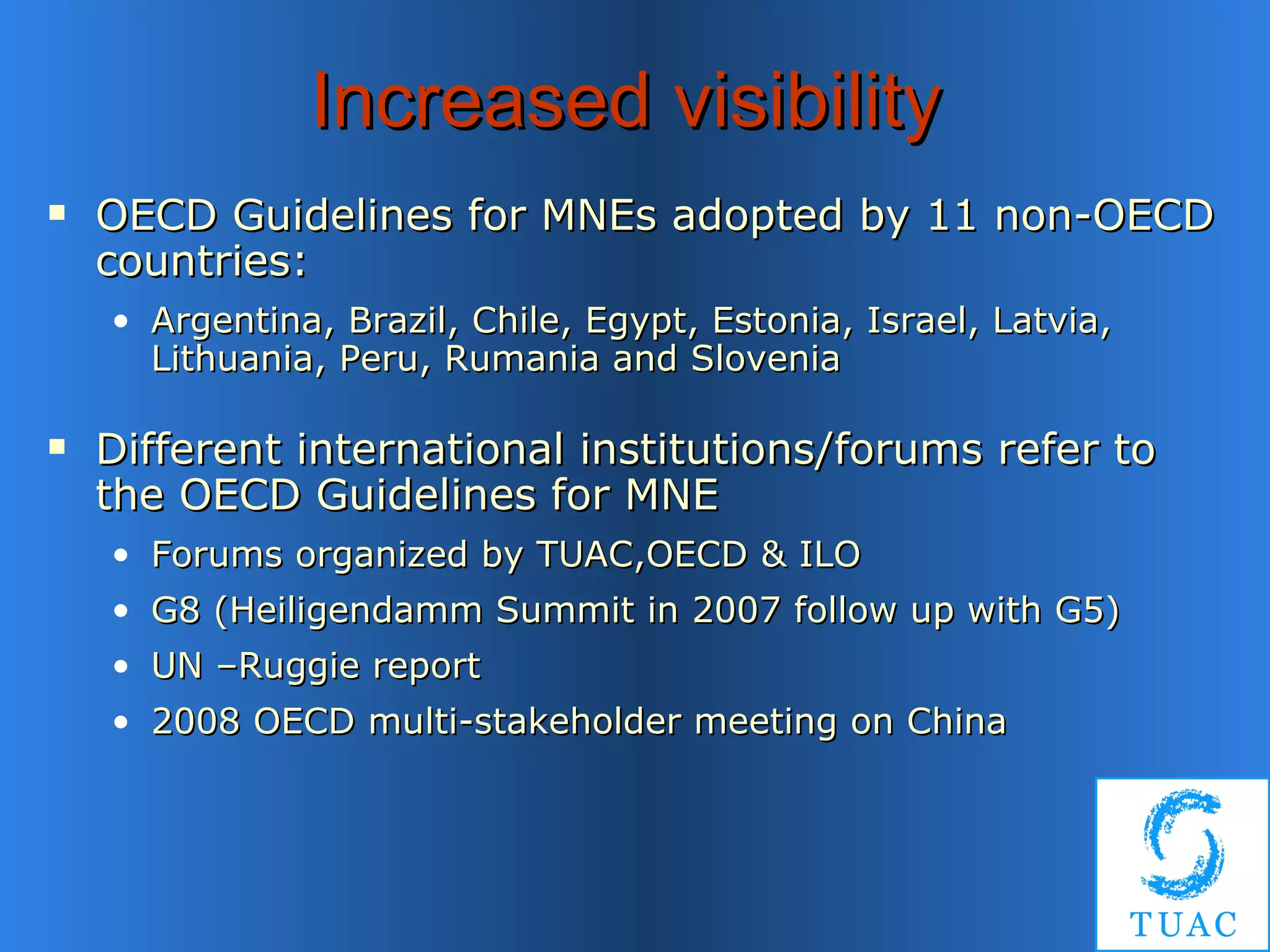 The OECD Guidelines for Multinational Enterprises | PPT
