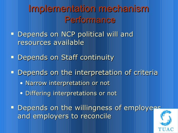The Oecd Guidelines For Multinational Enterprises