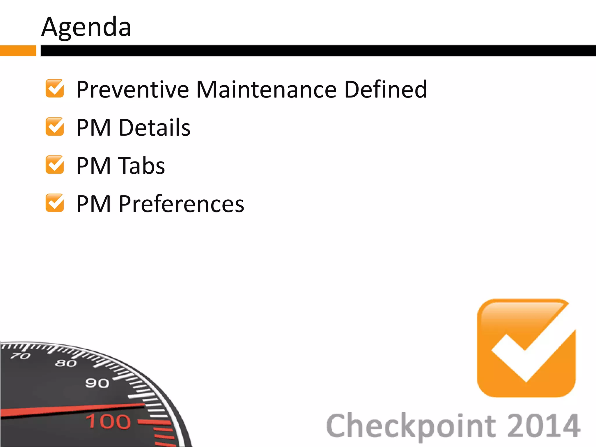 PPP01 - Overview of Preventive Maintenance | PDF