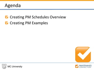 PPP05 | Creating Preventative Maintenance Schedules (MCUI) | PPT