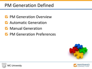 PPP06 - PM Generation Methods and WO Projections (MCU) | PPTX