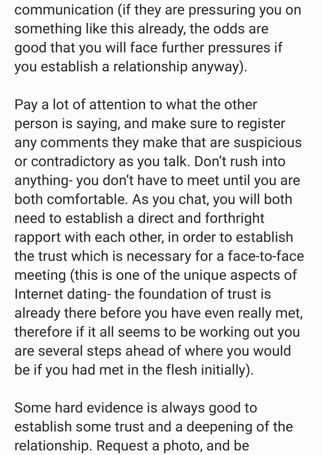 INTERNET DATING SAFETY TIPS | PDF