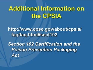CPSC and The Poison Prevention Packaging Act | PPT