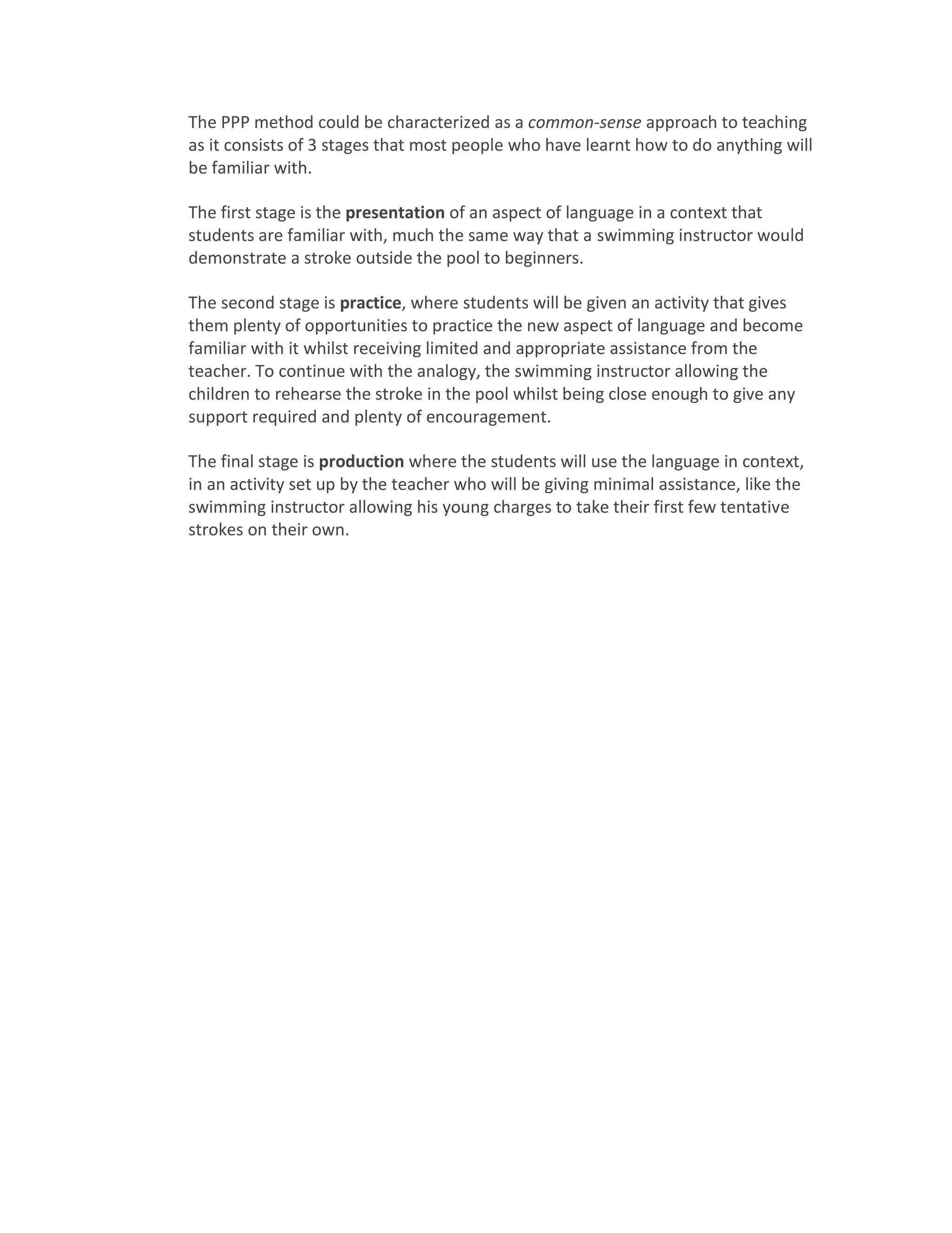 Ppp approach | DOCX | Education