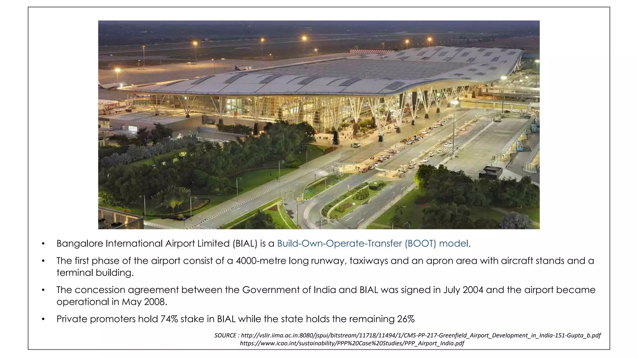PPP Bangalore airport presentation | PDF