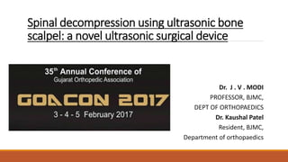 ultrasonic bone scalpel | PPTX