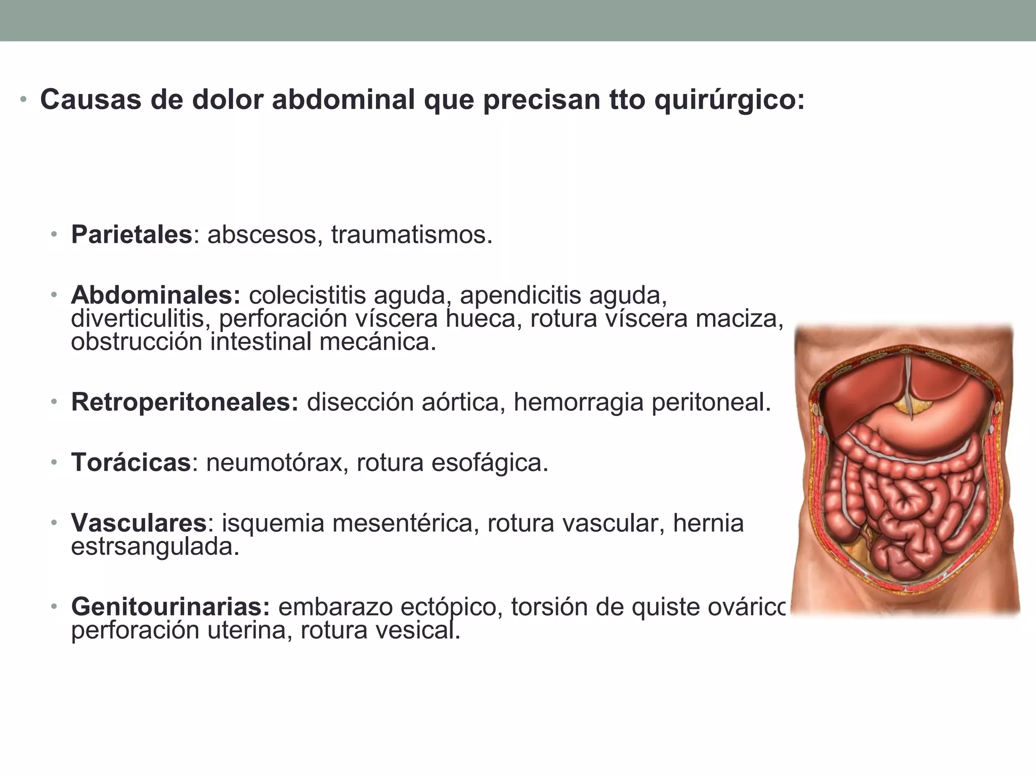 Dolor abdominal en Urgencias Hospitalarias | PPT