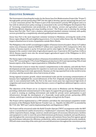 PPP: Davao Sasa Port Modernization Project | PDF