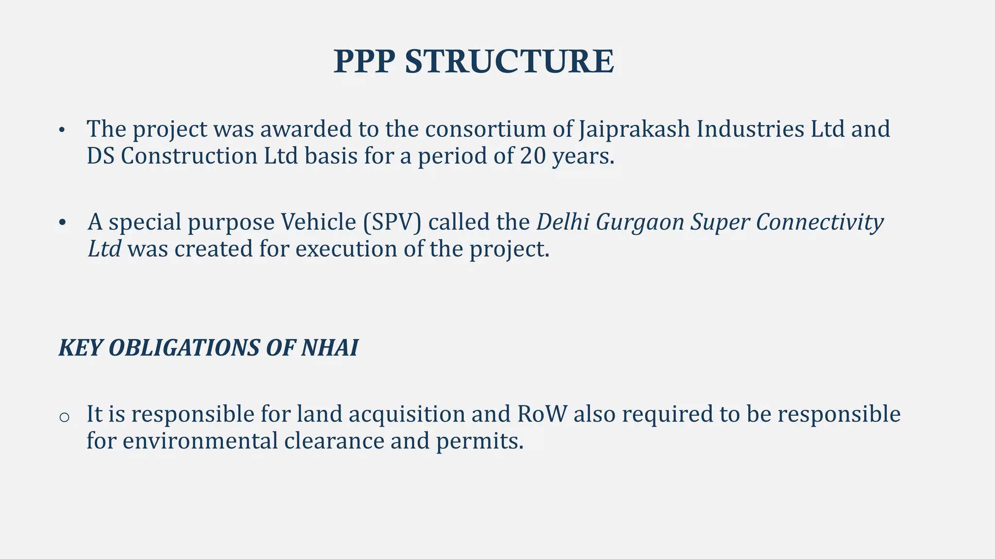 The PPP model- Delhi Gurgaon Expressway. | PPTX