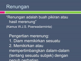 Pelatihan Menulis Renungan Kristen | PPTX