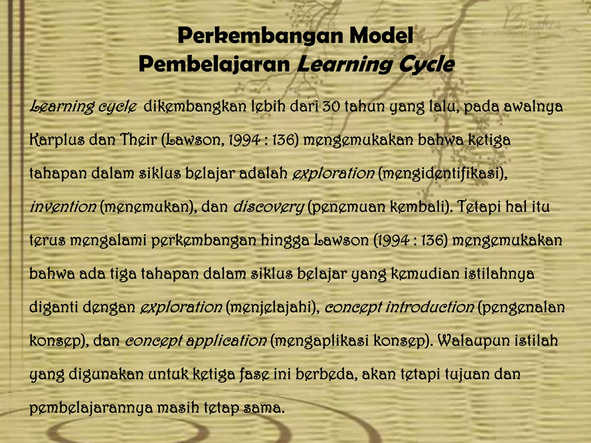 Pp pemb.mtk model learning cycle | PPT