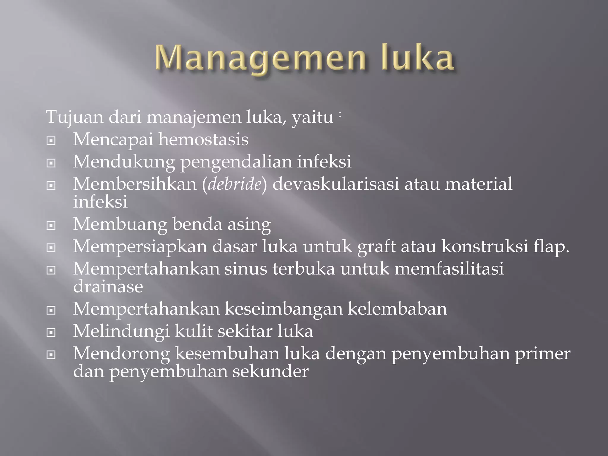 Pp perawatan luka | PDF