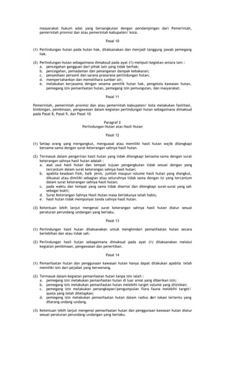 Pp perlindungan hutan no 45 thn 2004 | PDF