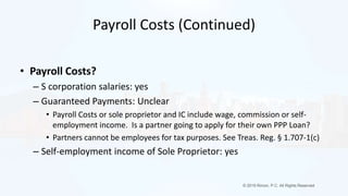 Payroll Protection Program for Family Business | PPT