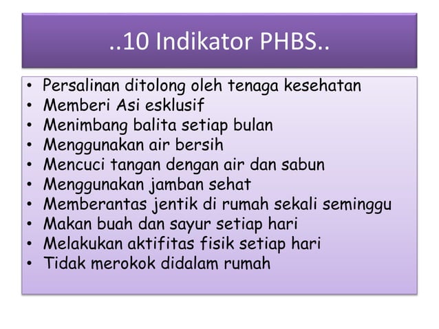 Power Point PHBS | PPTX