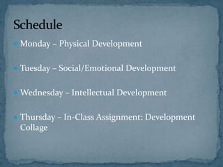 HPC 3O1 - Physical Development in the First Year | PPT