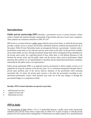Ppp in education | PDF
