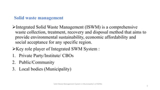 Ppp in management of solid waste at municipal11 | PPTX
