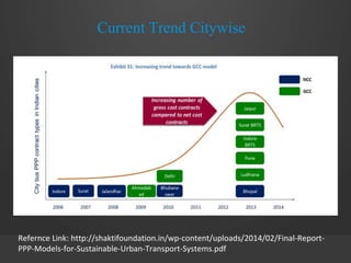 PPP in public bus transport - Why and Models | PPTX
