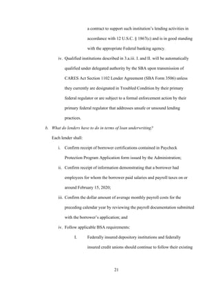 PPP. Interim Final Rules (IFR) from SBA | PDF