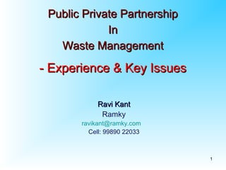 Ppp in waste management | PPT