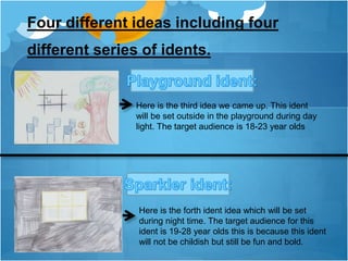 Pitching my ideas for ident | PPTX