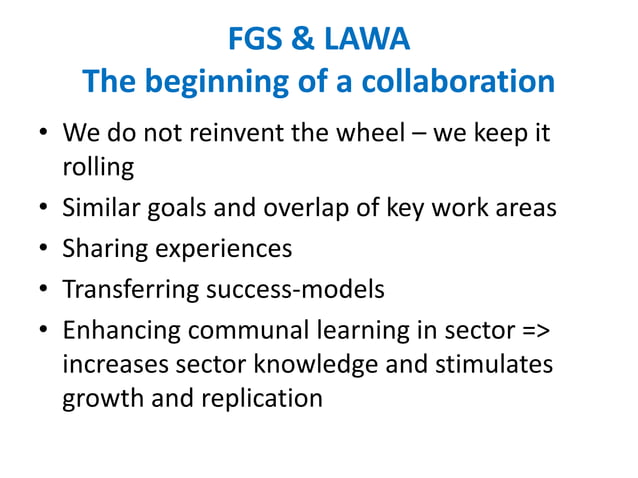 LAWA: Collaborative Working | PPT